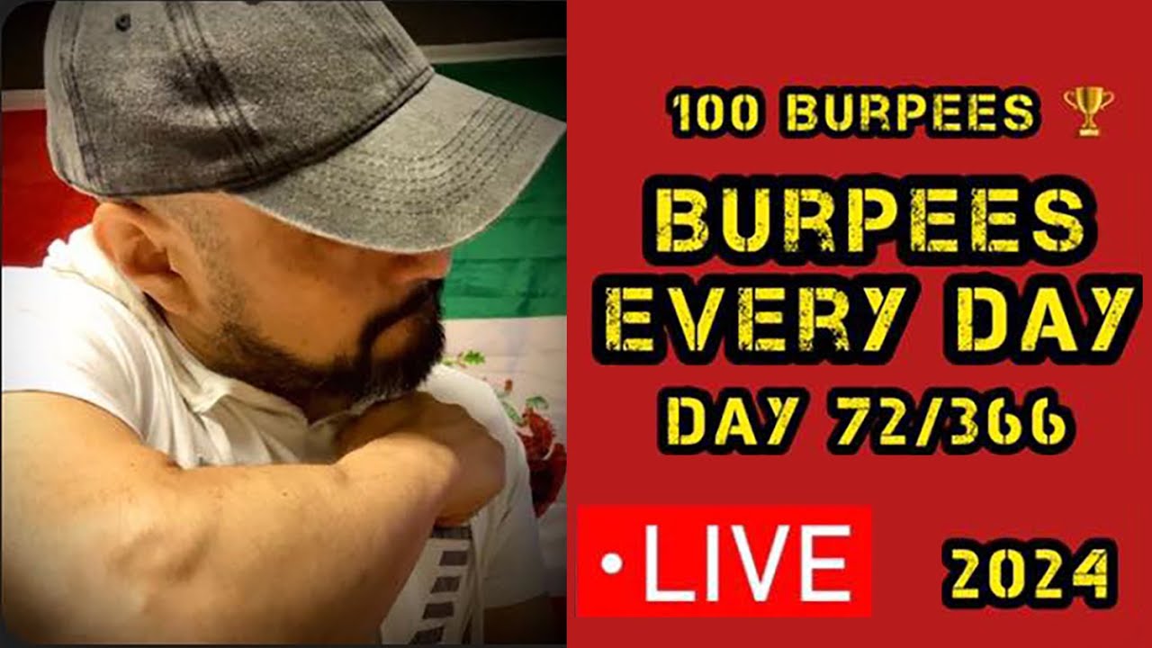 🏆 | 89 Days Straight of Burpees Every Day 72/366, 2024 - YouTube