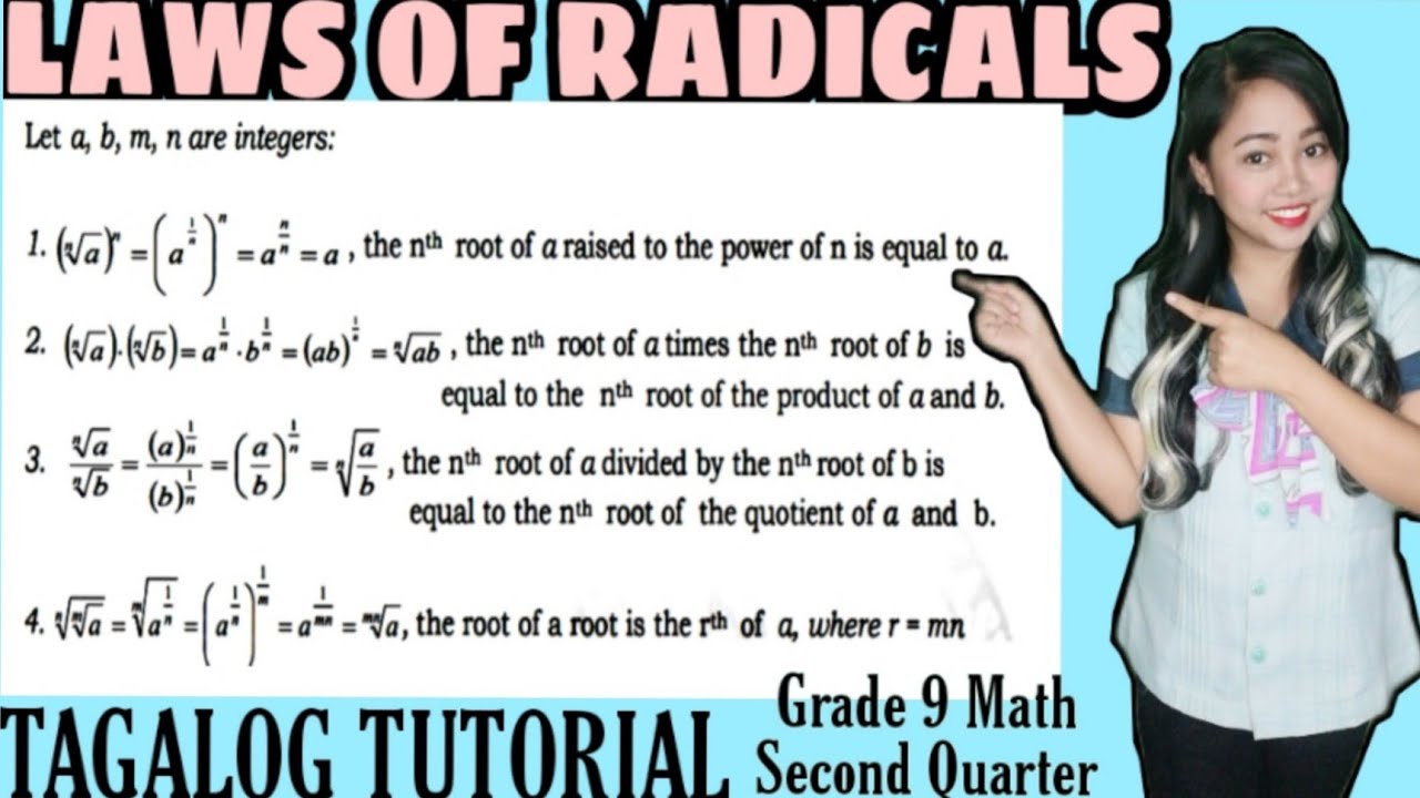 LAWS OF RADICALS | Grade 9 Week 5-6| Tagalog Tutorial |MathTV PH - YouTube