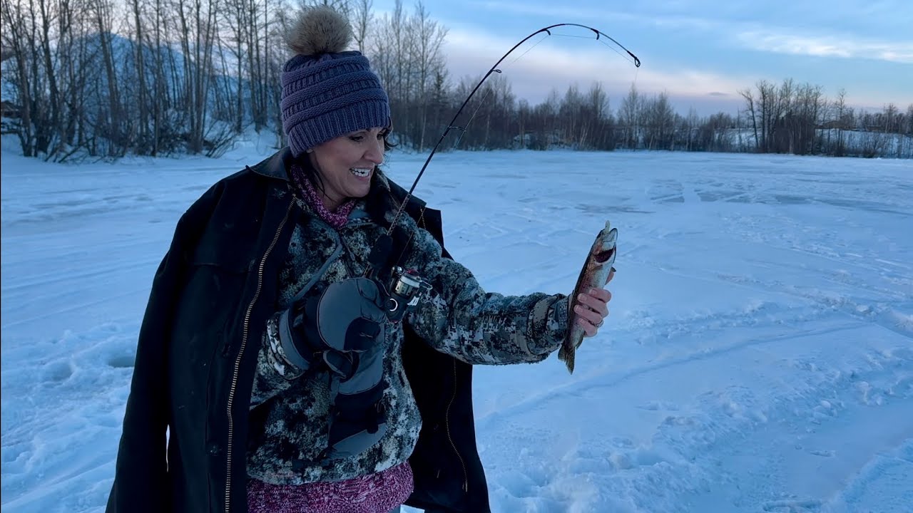 Winter Days In The Cabin // Ice Fishing In Alaska // Date Night // Food ...