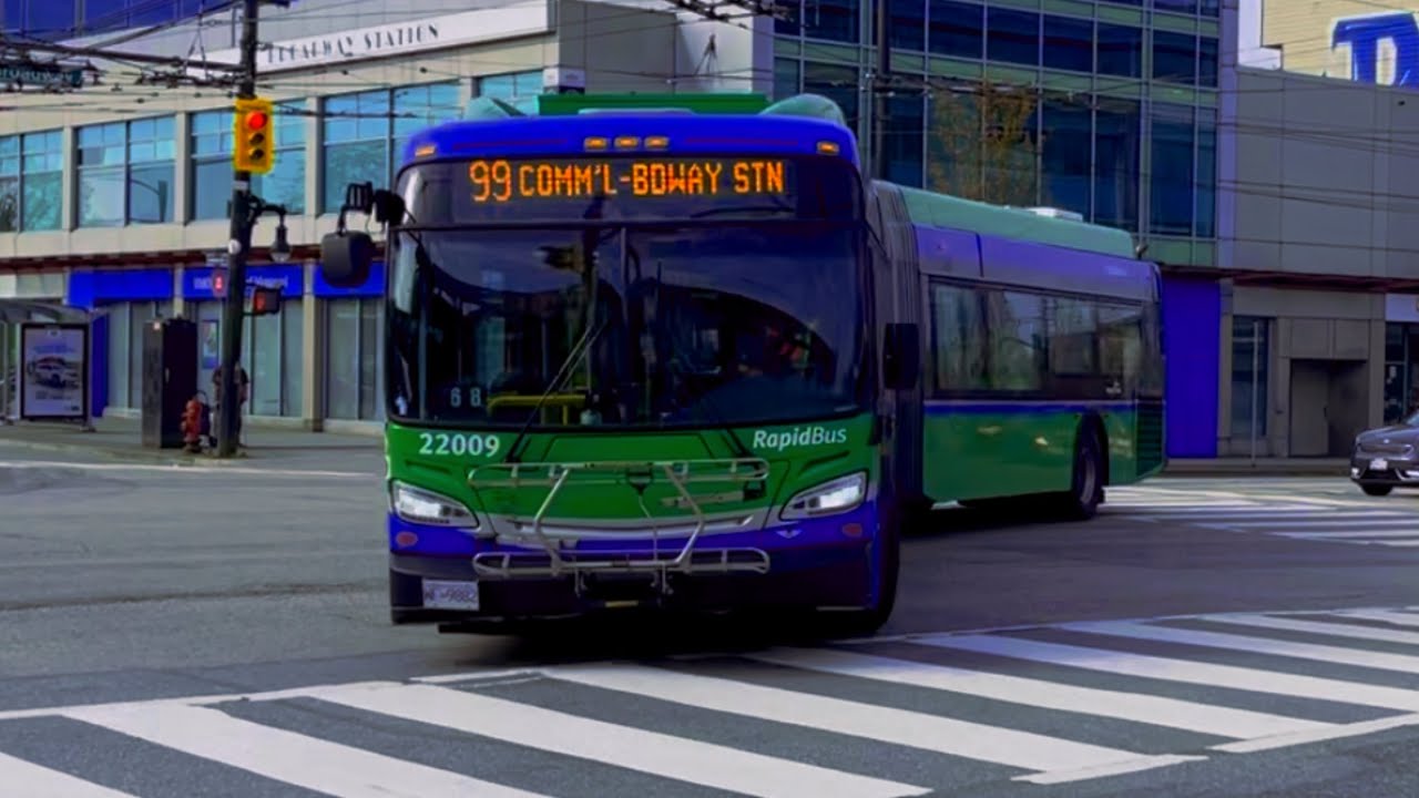 Translink CMBC - 2022 NFI XDE60 on 99 Comm’l-Bdway Stn - YouTube