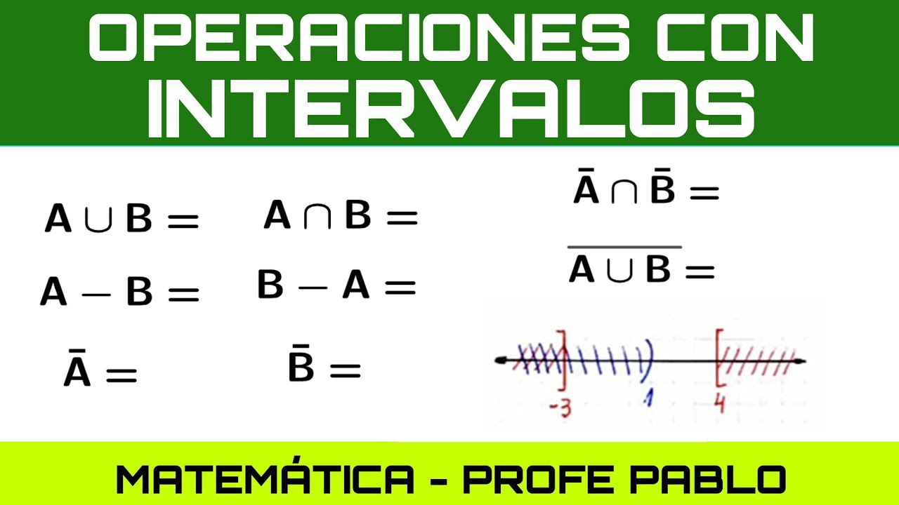 Operaciones con intervalos - YouTube