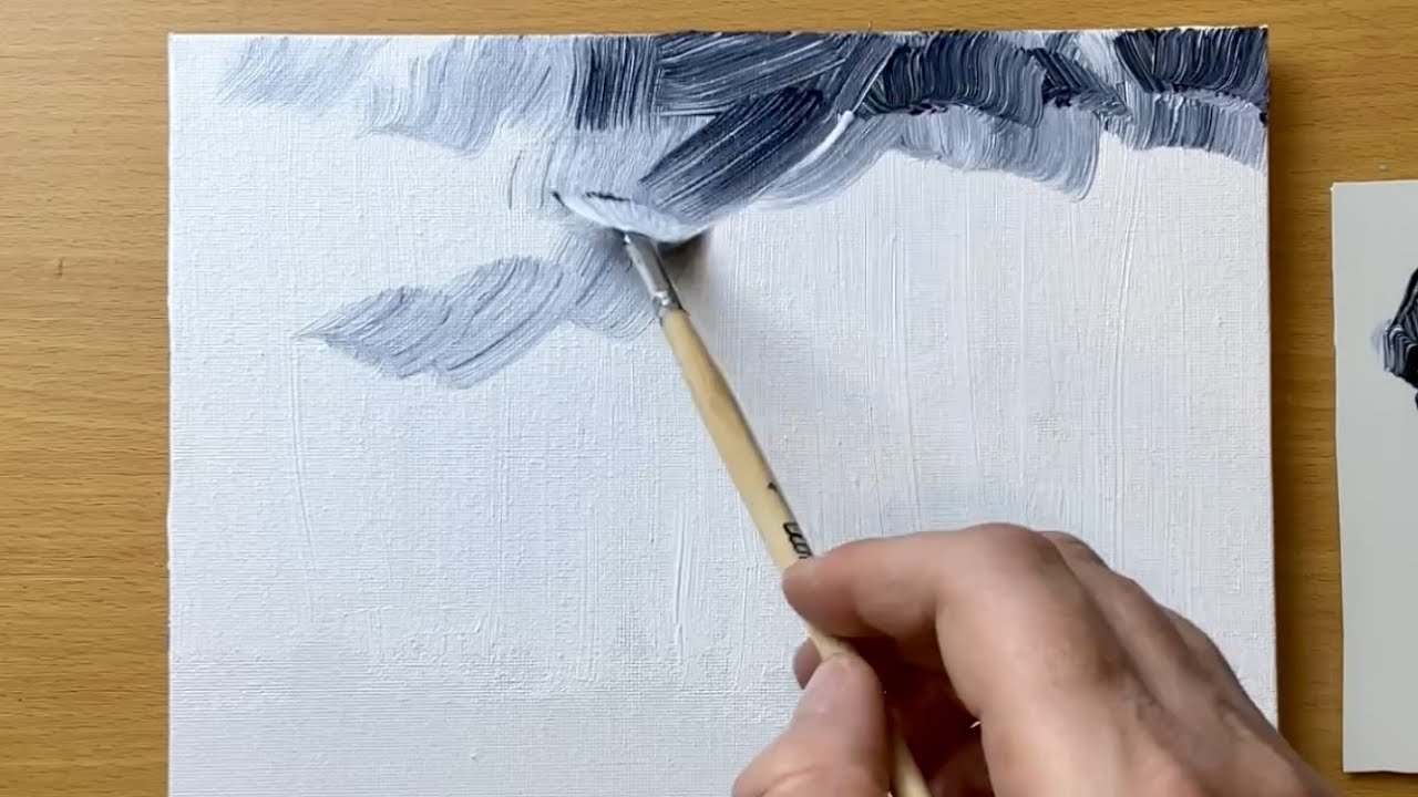 Acrylic Landscape Painting in 2 Colors - YouTube