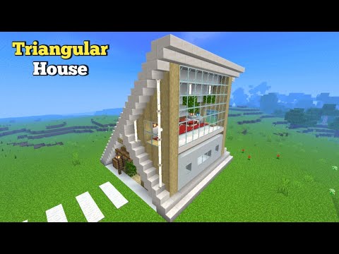 ⚒️How to Build a Modern Triangular House in Minecraft - YouTube