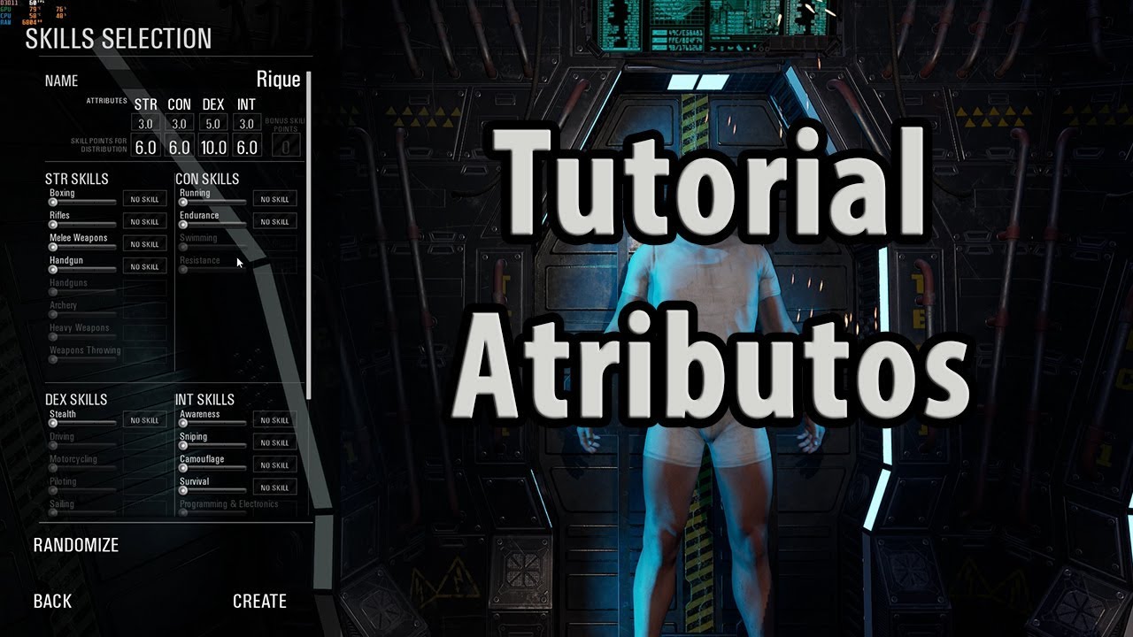 [SCUM] Tutorial sobre os atributos iniciais (PT-BR) - YouTube