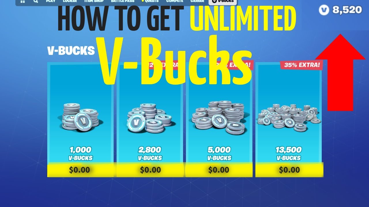 How to get UNLIMITED VBUCKS (UPDATED) - YouTube