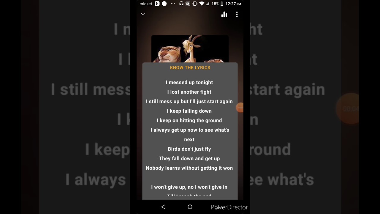 Try everything but I'm screaming the lyrics - YouTube