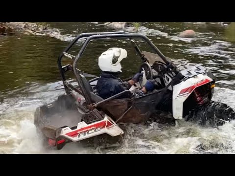 ATV ride getting stuck and slipping belts in Brookfield NS - YouTube