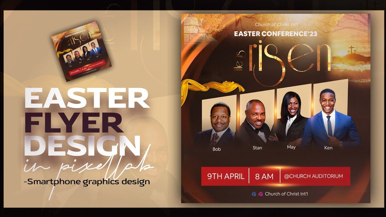 EASTER FLYER DESIGN ON SMARTPHONE - YouTube