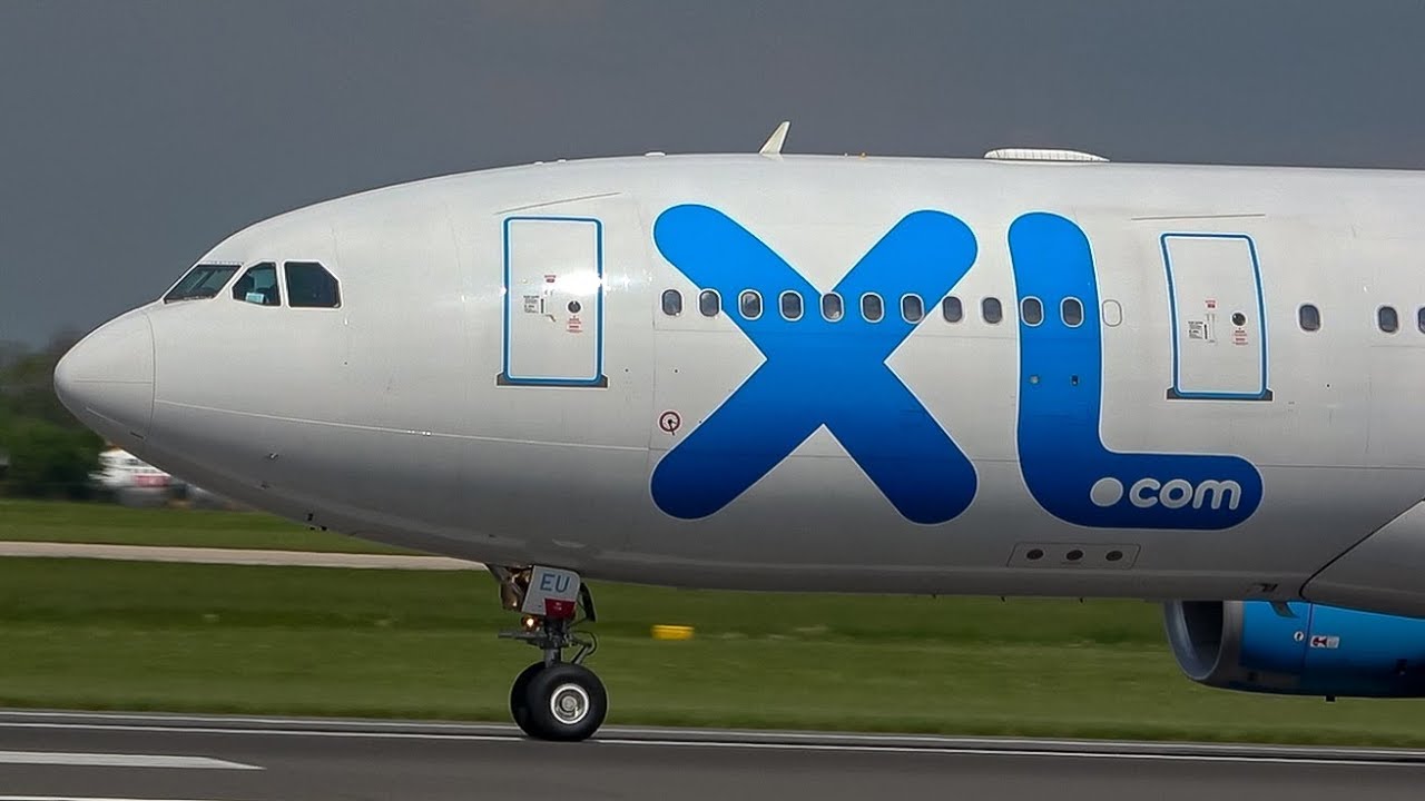 XL Airways A330 at Manchester Airport - YouTube