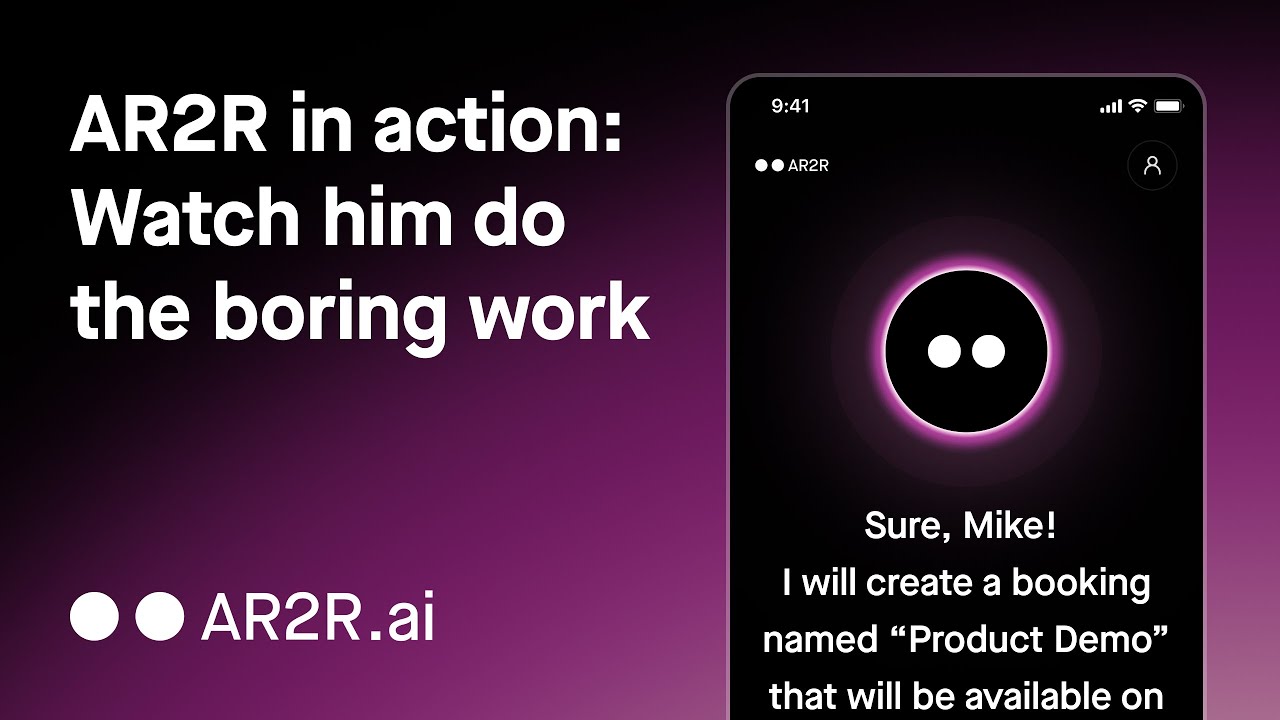AR2R in action: Watch him do the boring work - YouTube