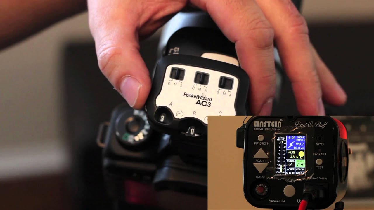 Einstein with PocketWizard PowerMC2, MiniTT1, and AC3 - YouTube