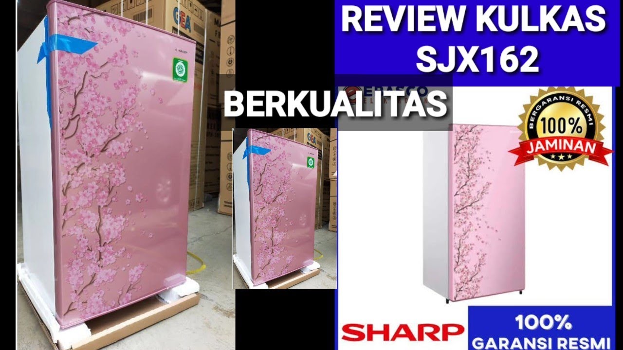 Kulkas sharp 1 pintu motif bunga sakura - YouTube