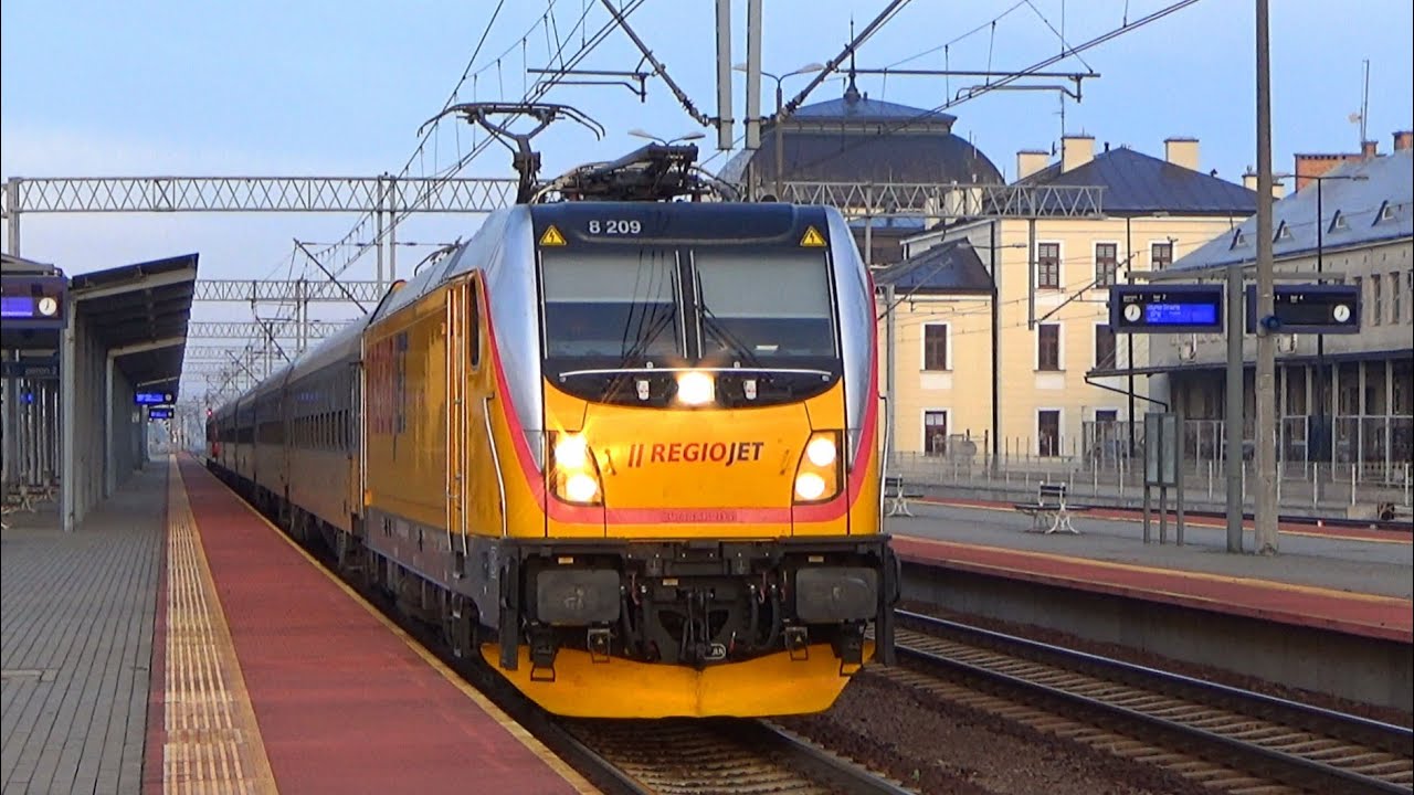 [125]🌄Poranny RegioJet z Pragi do Przemyśla (Bombardier Traxx MS3 ...