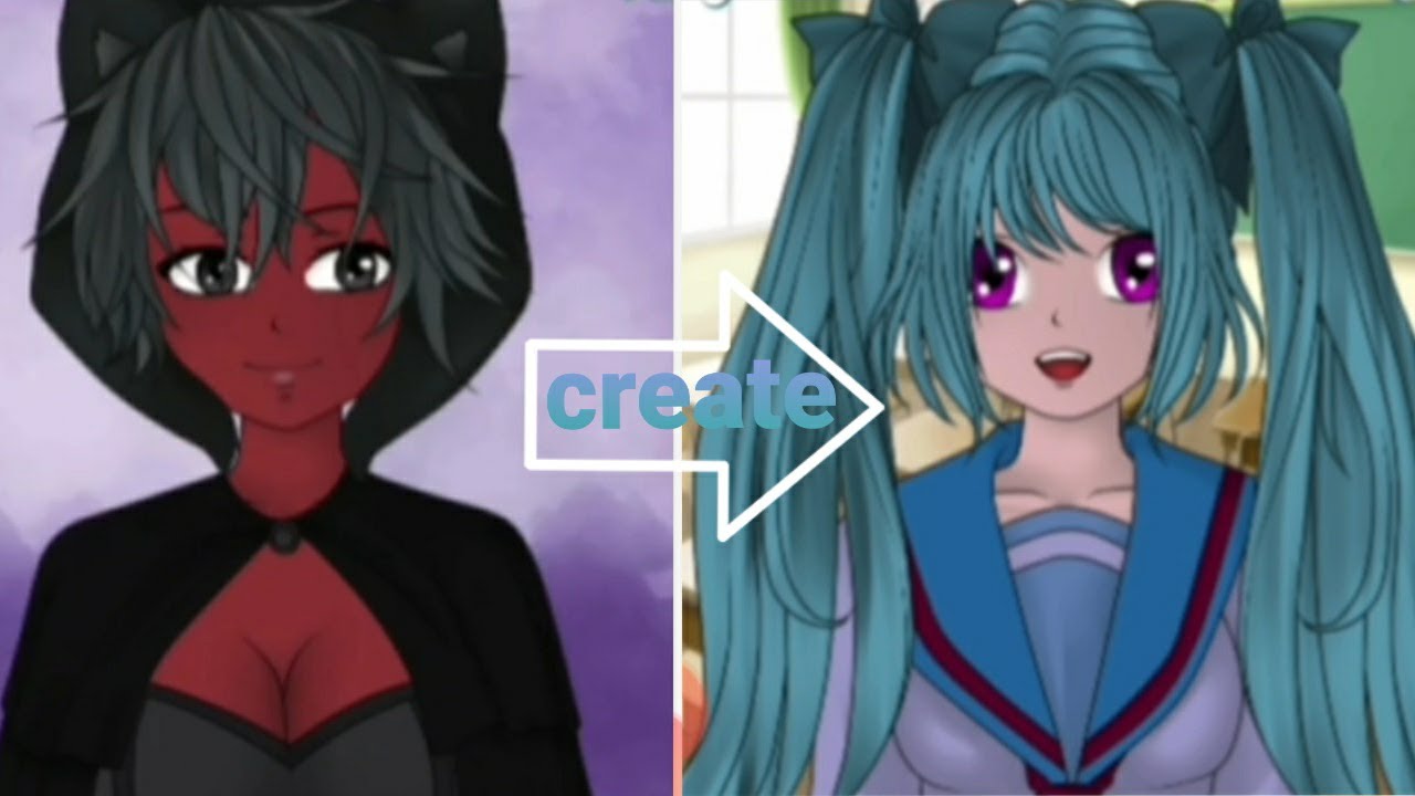 How to create a anime high school girl step by step - YouTube