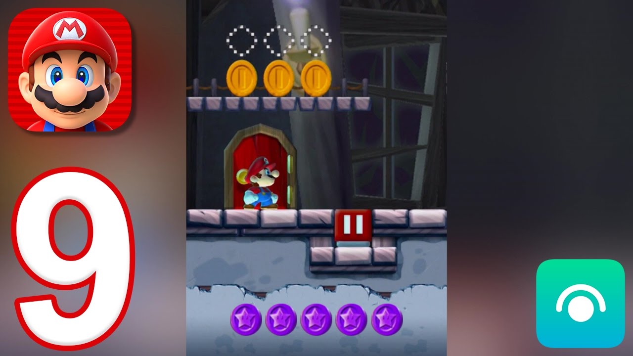 Super Mario Run - Gameplay Walkthrough Part 9 - World 2: Purple Coins ...