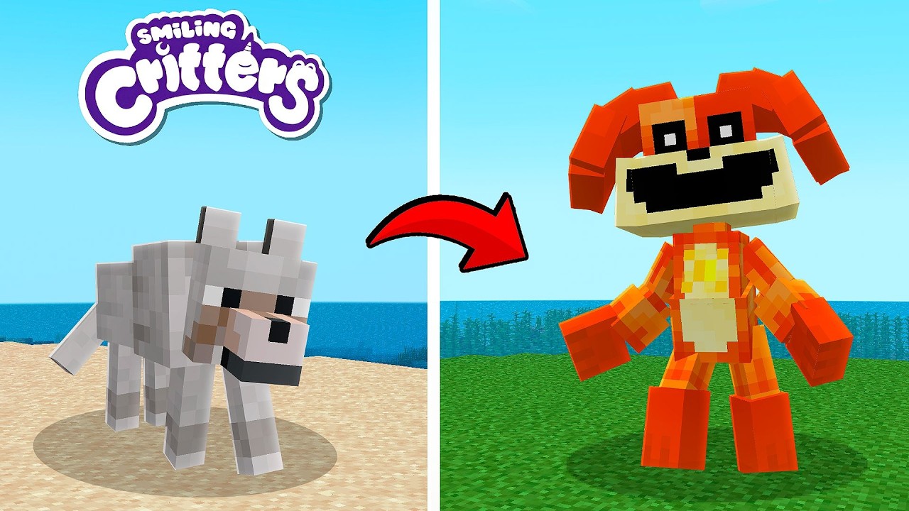 Transformé los MOBS en SMILING CRITTERS en Minecraft - YouTube