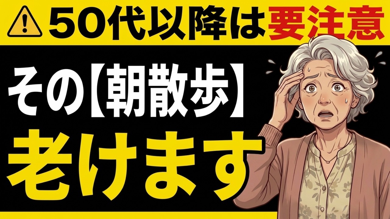 実は危険！60歳からの朝散歩。良かれと思って「寿命を縮める」3つの落とし穴 - YouTube
