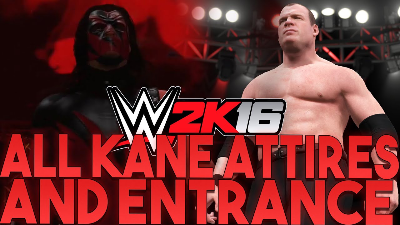 WWE 2K16 All Kane Attires Gameplay! - YouTube