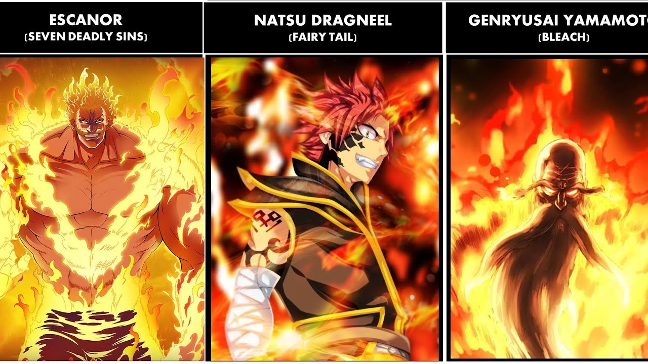 Best Fire Powered Character In Every Anime (Fan favorite) - YouTube