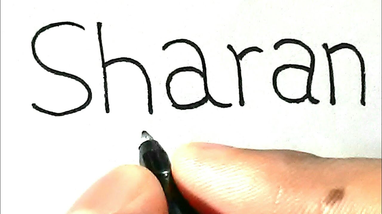 How to Turn word SHARAN into Sharan Drawing - YouTube