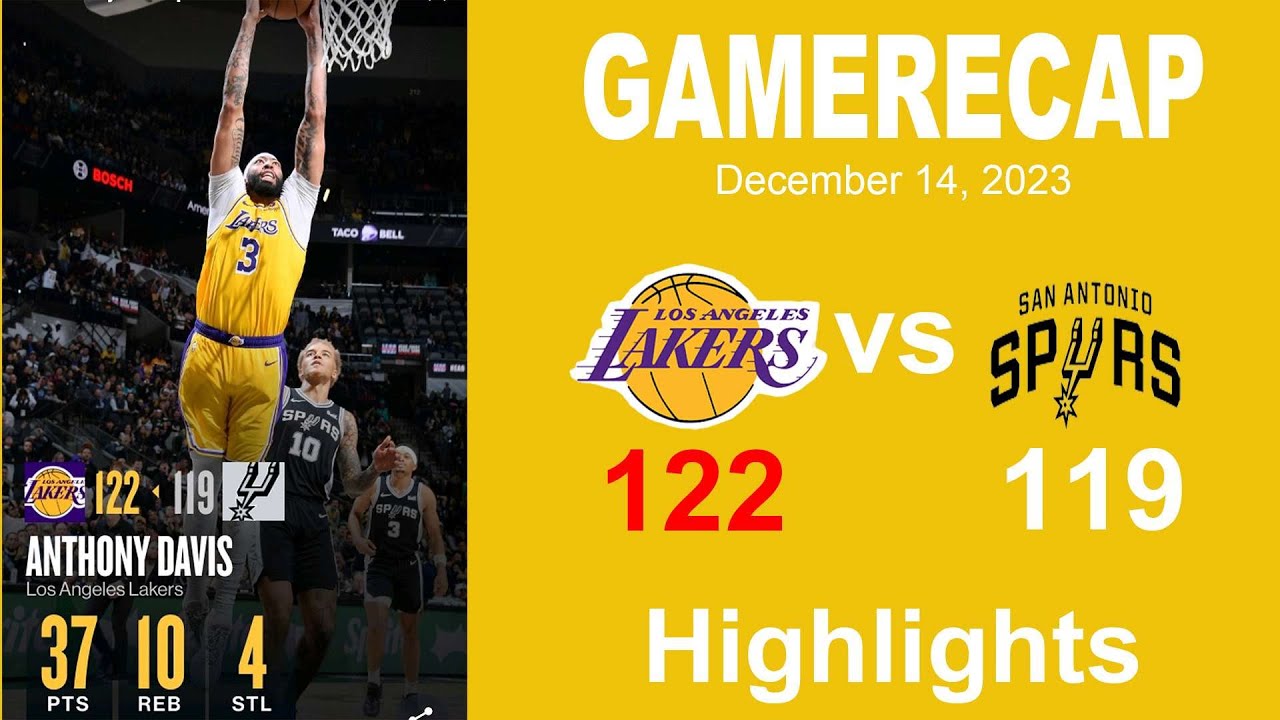 NBA - GAME RECAP-Highlights from Anthony Davis I December 14, 2023 ...