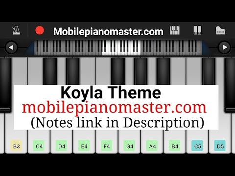 Koyla Theme Piano |Notes |Piano Keyboard|Piano Lesson|Piano Music|learn piano Online|Piano Keyboard