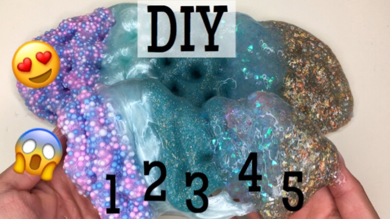 HOW TO MAKE 5 EASY SLIMES WITH GEL GLUE - YouTube