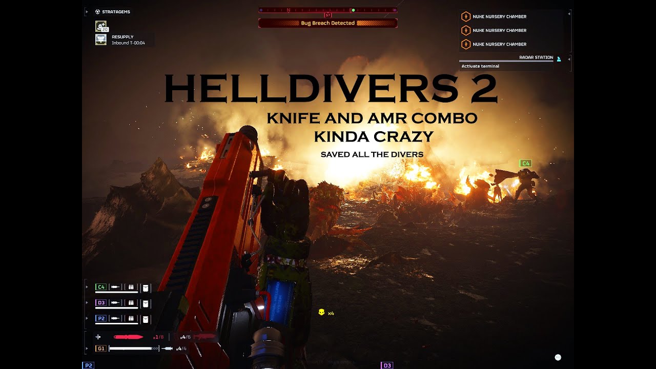 HELLDIVERS 2 KNIFE AND AMR COMBO IS KINDA CRAZY - YouTube