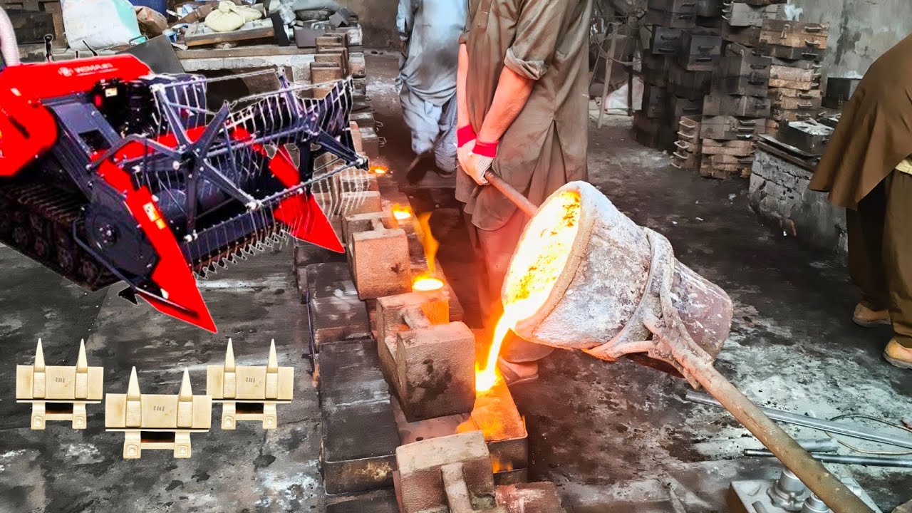 Amazing Stainless Steel Casting Factory Process | Harvester parts Iron ...