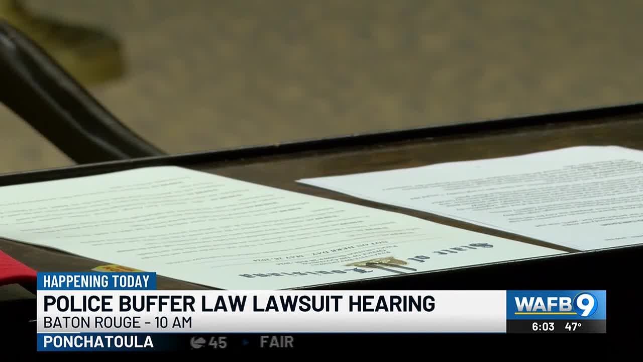Federal judge to hear arguments in police buffer law case - YouTube
