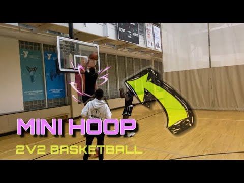 INTENSE GAME OF 2v2 Mini Hoop Basketball - YouTube