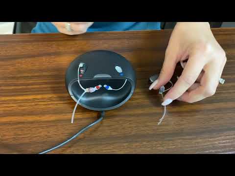 How to Charge Oticon Rechargeable Hearing Aids - YouTube