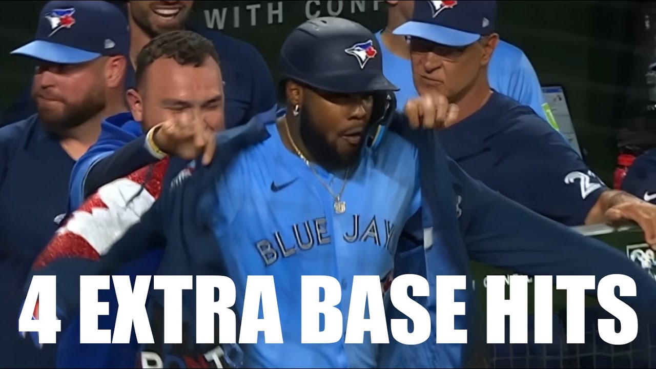 Vladimir Guerrero Jr.'s 4 Extra Base Hit Game vs Orioles!! - YouTube