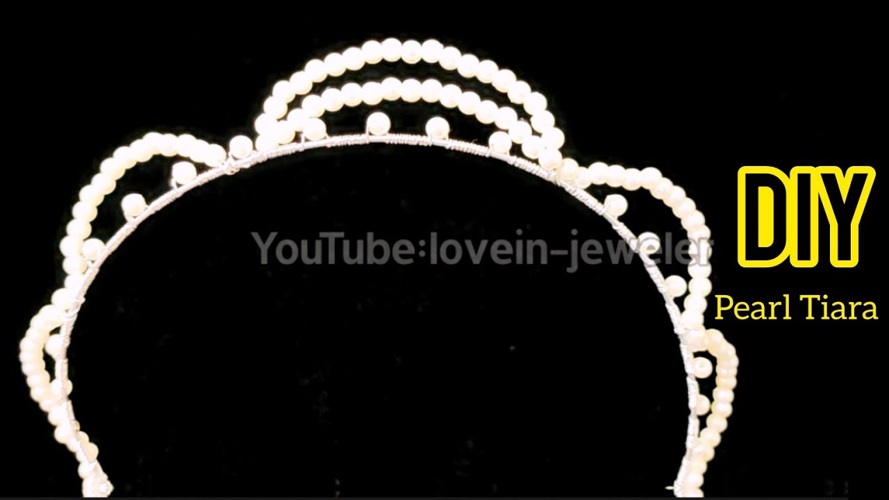 Wire wrapping pearl crown - diy bridal tiara - YouTube