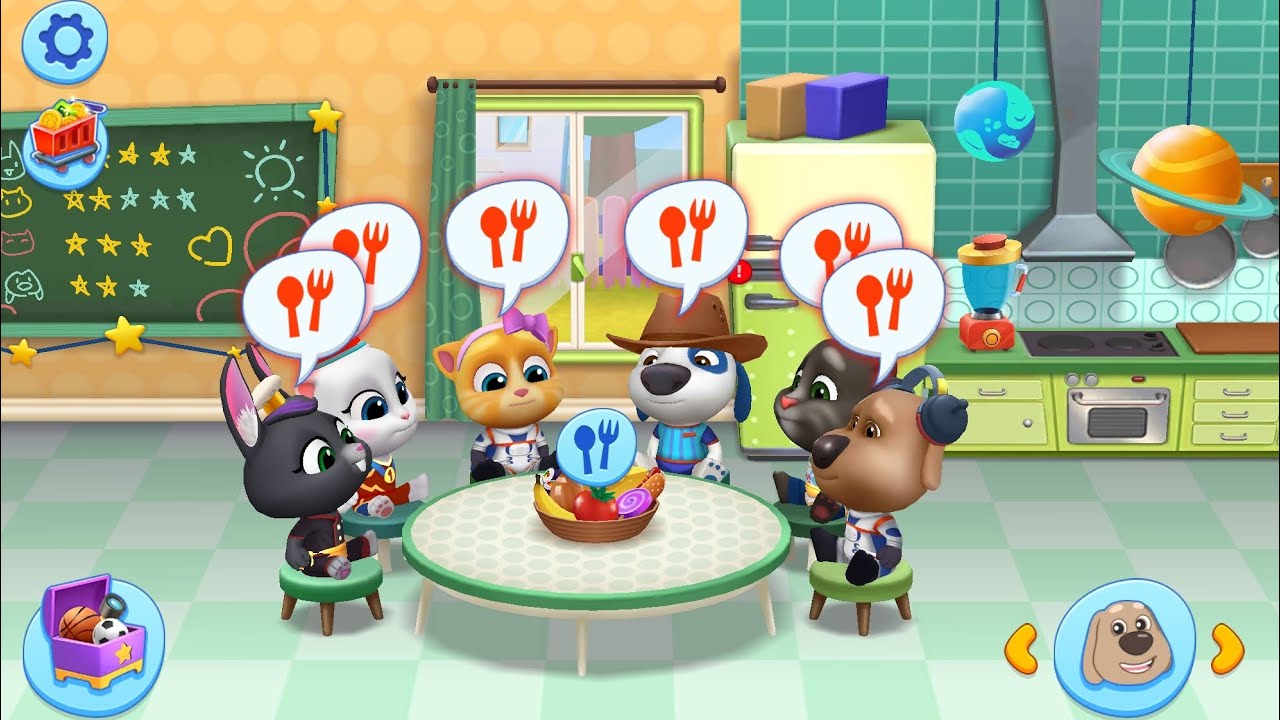 New video talking tom and her friends eating food funny scenes | MY ...