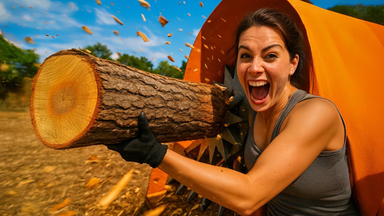 Massive Log Meets Deadly Blades | Instant Destruction! - YouTube