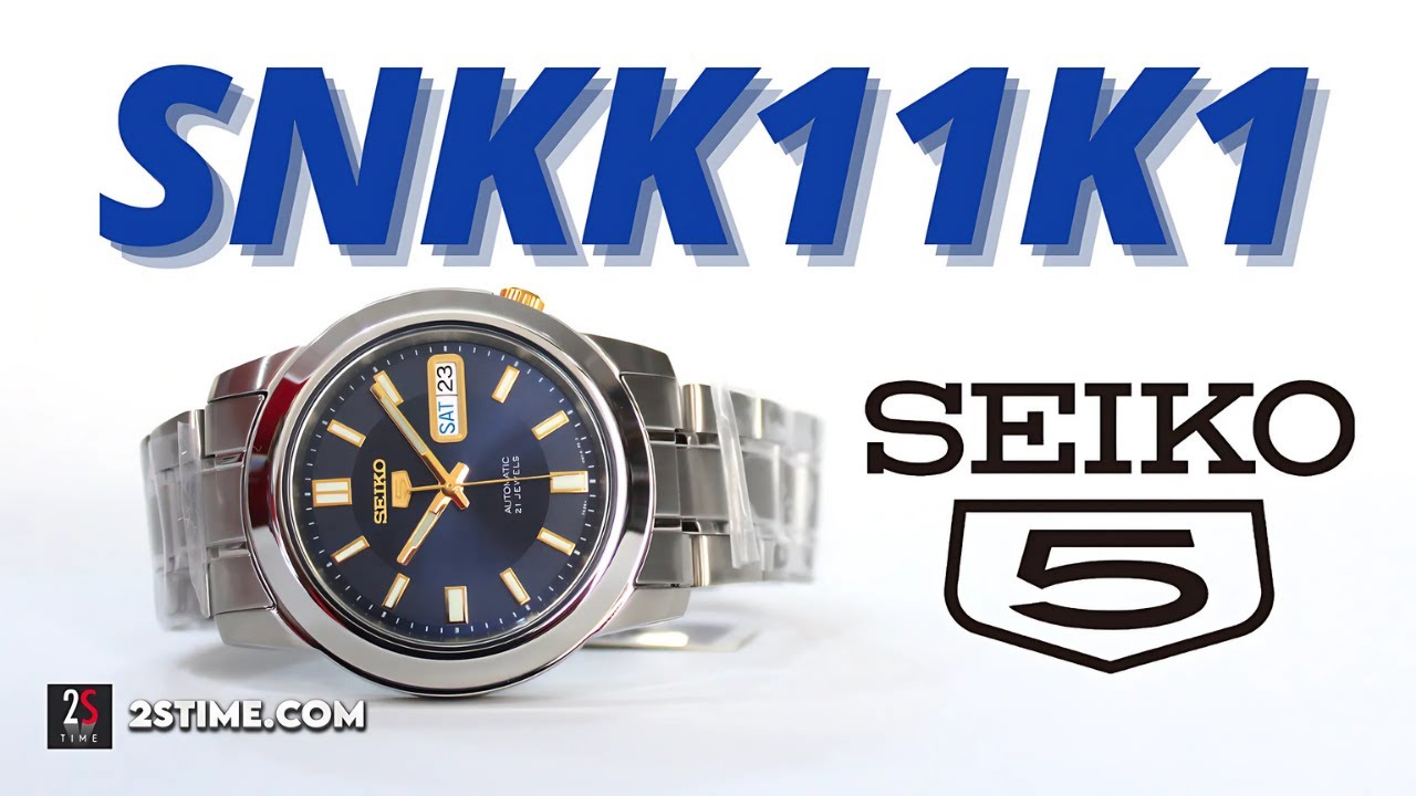 SEIKO 5 SNKK11K1 Elegant Gold Dial Accent Automatic Watch - YouTube