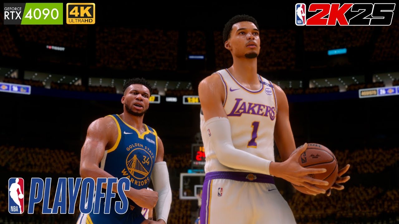 Wemby Lakers vs. Giannis Warriors Game 2 | NBA 2K25 Ultra Realistic PC ...
