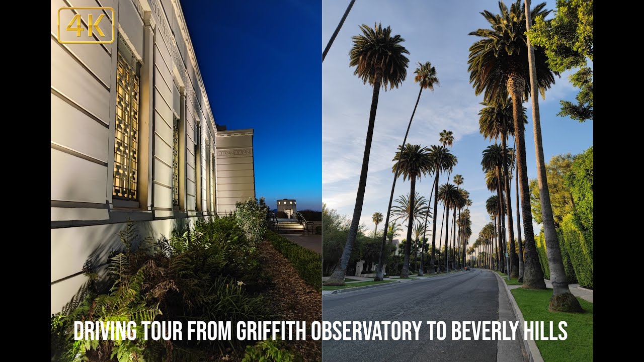 Driving Tour Griffith Obervatorium to Beverly Hills at night | POV | 4K ...