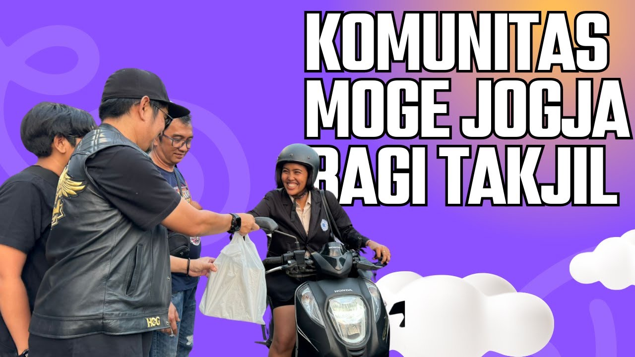 Komunitas Moge Jogja Bagi Takjil di Jalan - YouTube