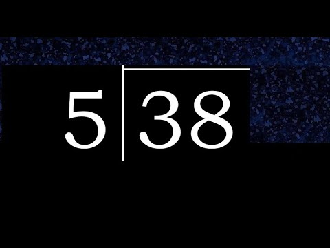 Divide 38 by 5 , decimal result . Division with 1 Digit Divisors . How ...