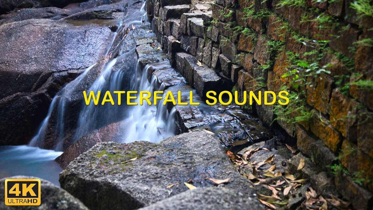 10 Hours of A Rocky Waterfall's Sounds for Relaxation, Sleep, Study ...