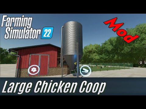 FS22: Large Chicken Coop Mod Presentation - my own Mod - YouTube
