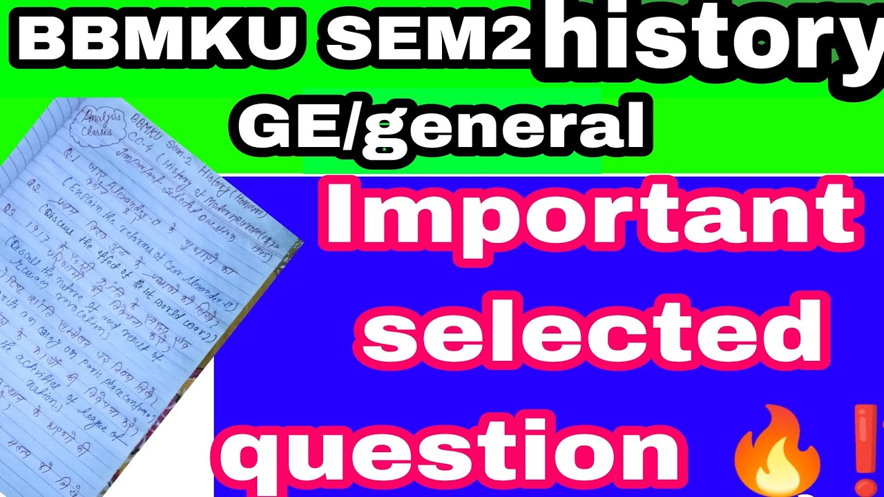 #bbmku #sem2 #history #generic#importantquestions # ...