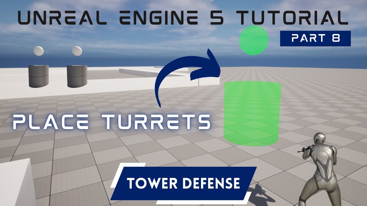 UE5 3rd Person Tower Defense Part 8: Place Turrets - YouTube
