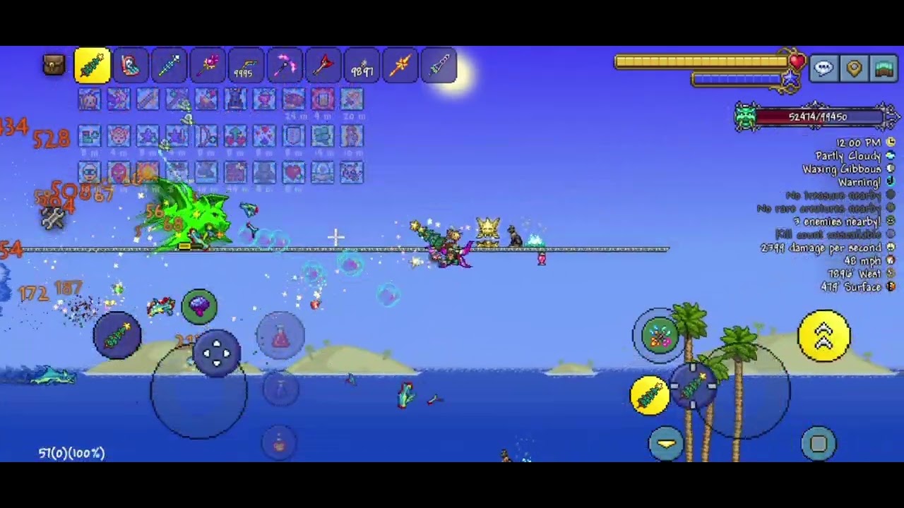 Terraria - VS. Duke Fishron Fight (Master Mode, No-Hit) - Re-done - YouTube