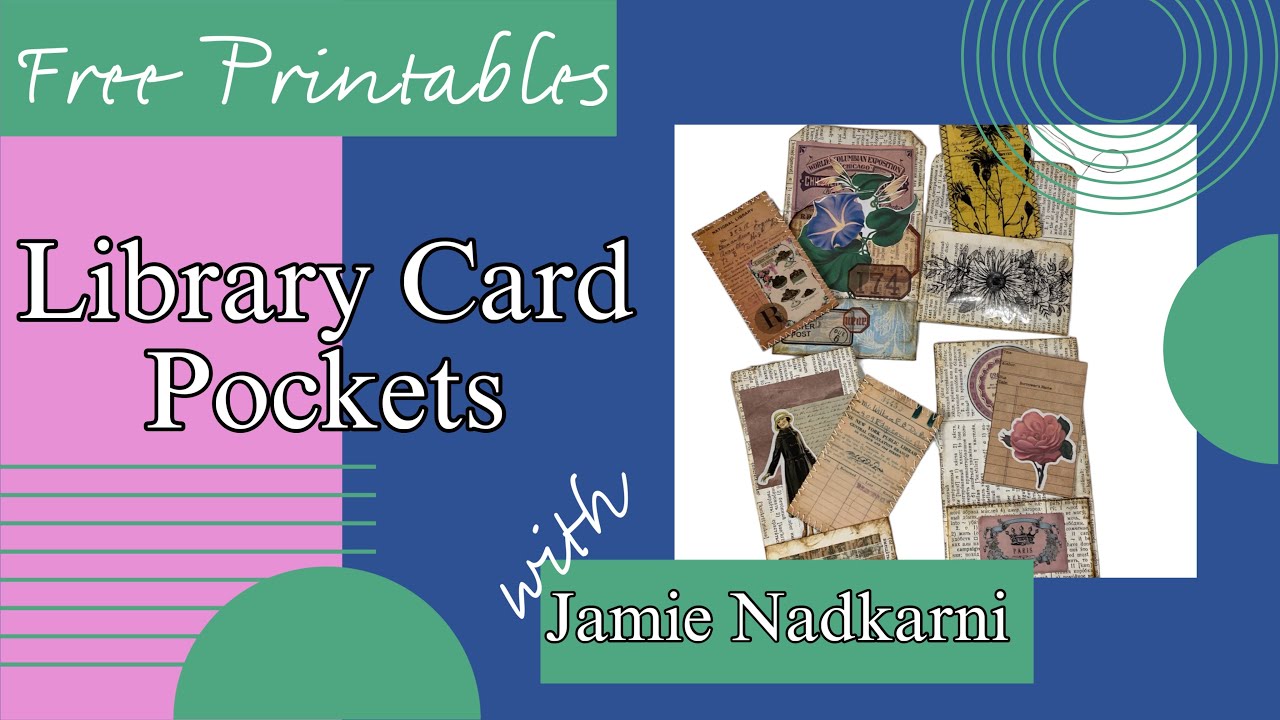 Library Card Pockets. Stash Builder Tutorial. Free Printable link in ...
