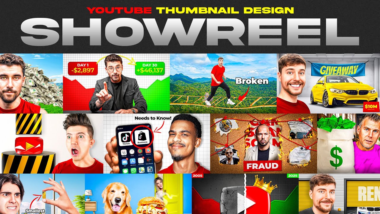YouTube Thumbnail Design Showreel! - YouTube