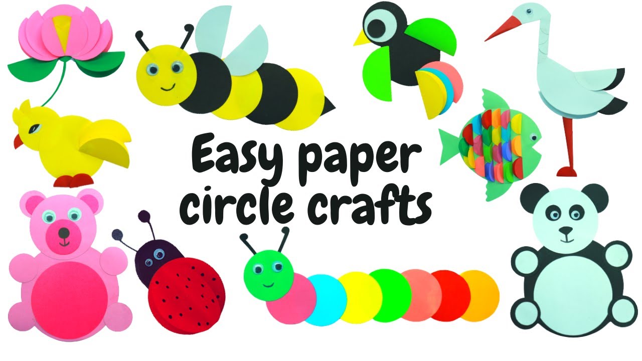 Easy Paper Circle Crafts for Kids | Paper Toys | DIY Paper Crafts ...