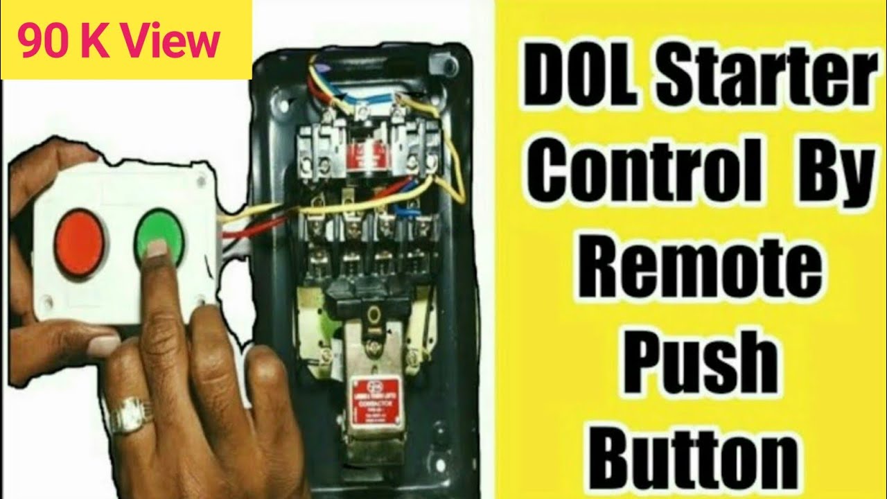 How to control DOL starter from remote push button -in Hindi, Control ...